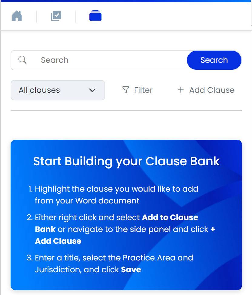 Clause Bank Overview